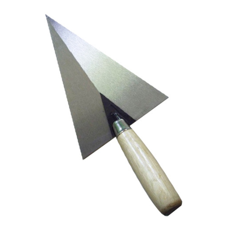 Bricklaying trowel with wood handle, Solid structure, construction and ...